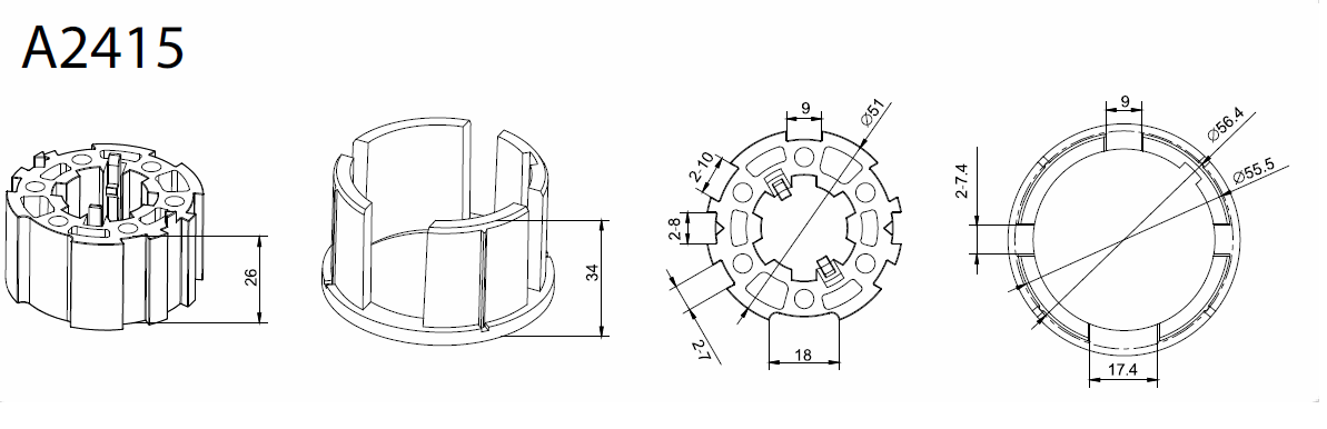 A2415 60mm Acmeda Zipscreen – Home Automation And Tubular Motors